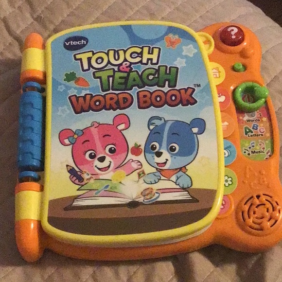 Toys | Touch Teach Word Book Orange Blue Yellow | Poshmark